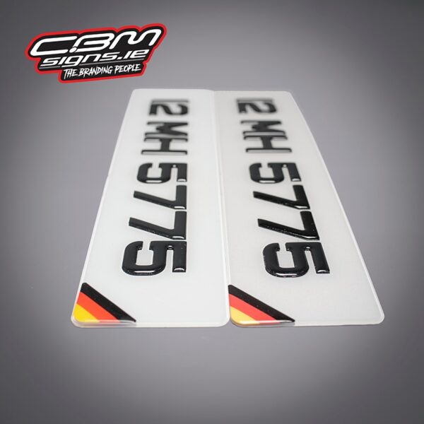 3D Gel Number Plates Ireland | Gel Plates | CBM Signs