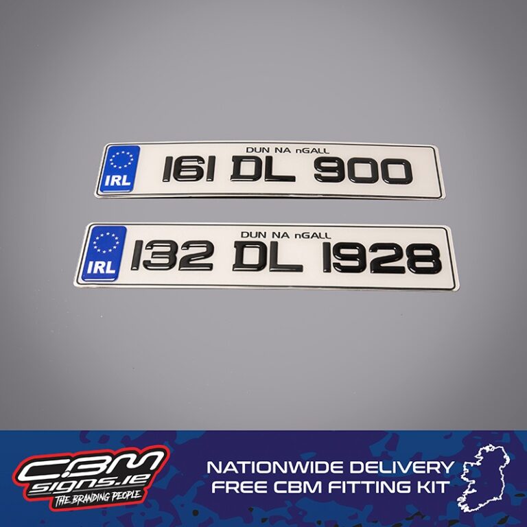 Gel 3D Sporty IRL Number Plates | Number Plates Ireland