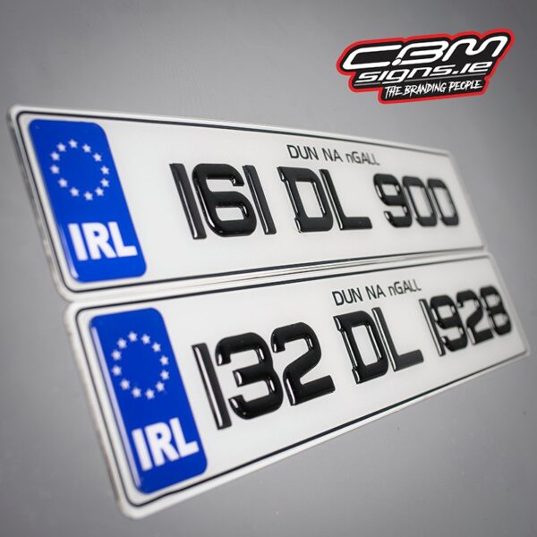 Gel 3D Sporty IRL Number Plates | Number Plates Ireland