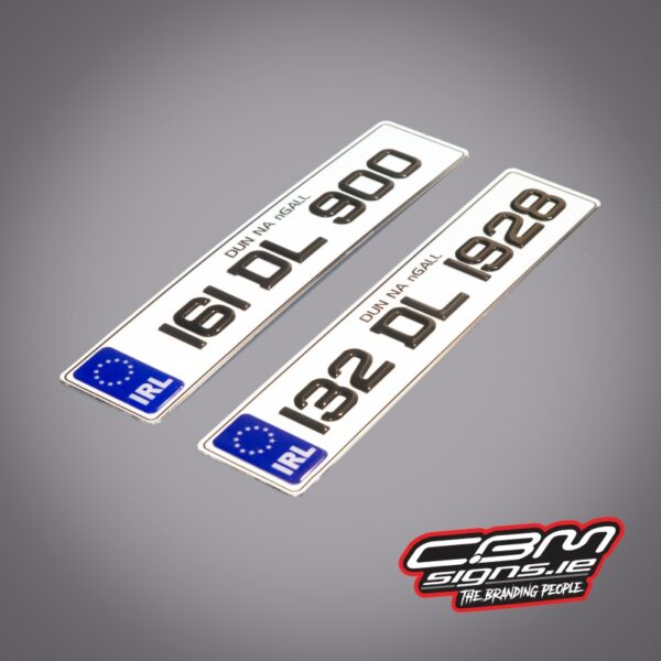 Gel 3D Sporty IRL Number Plates | Number Plates Ireland