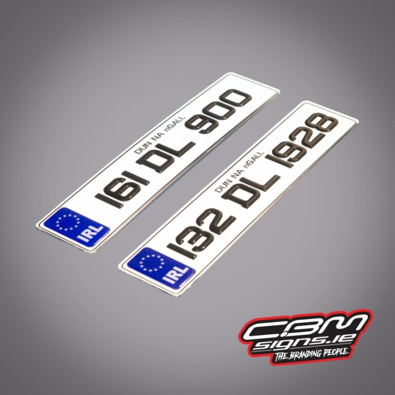 Gel 3D Sporty IRL Number Plates | Number Plates Ireland