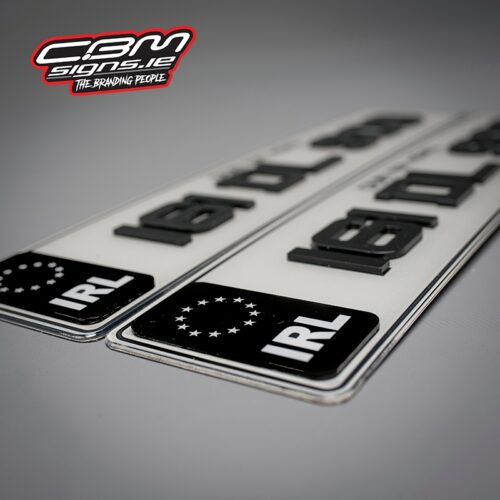 4D Black Sporty IRL Number Plate | Only €27.50 | Free Fitting Kit