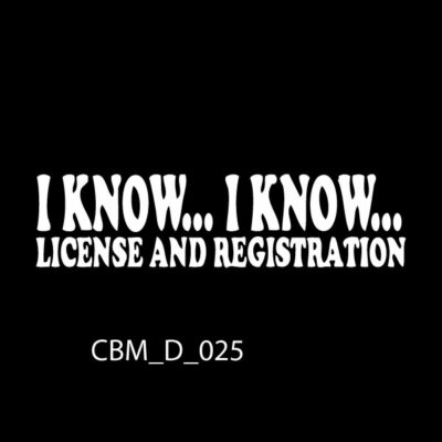 I Know I know Car Sticker