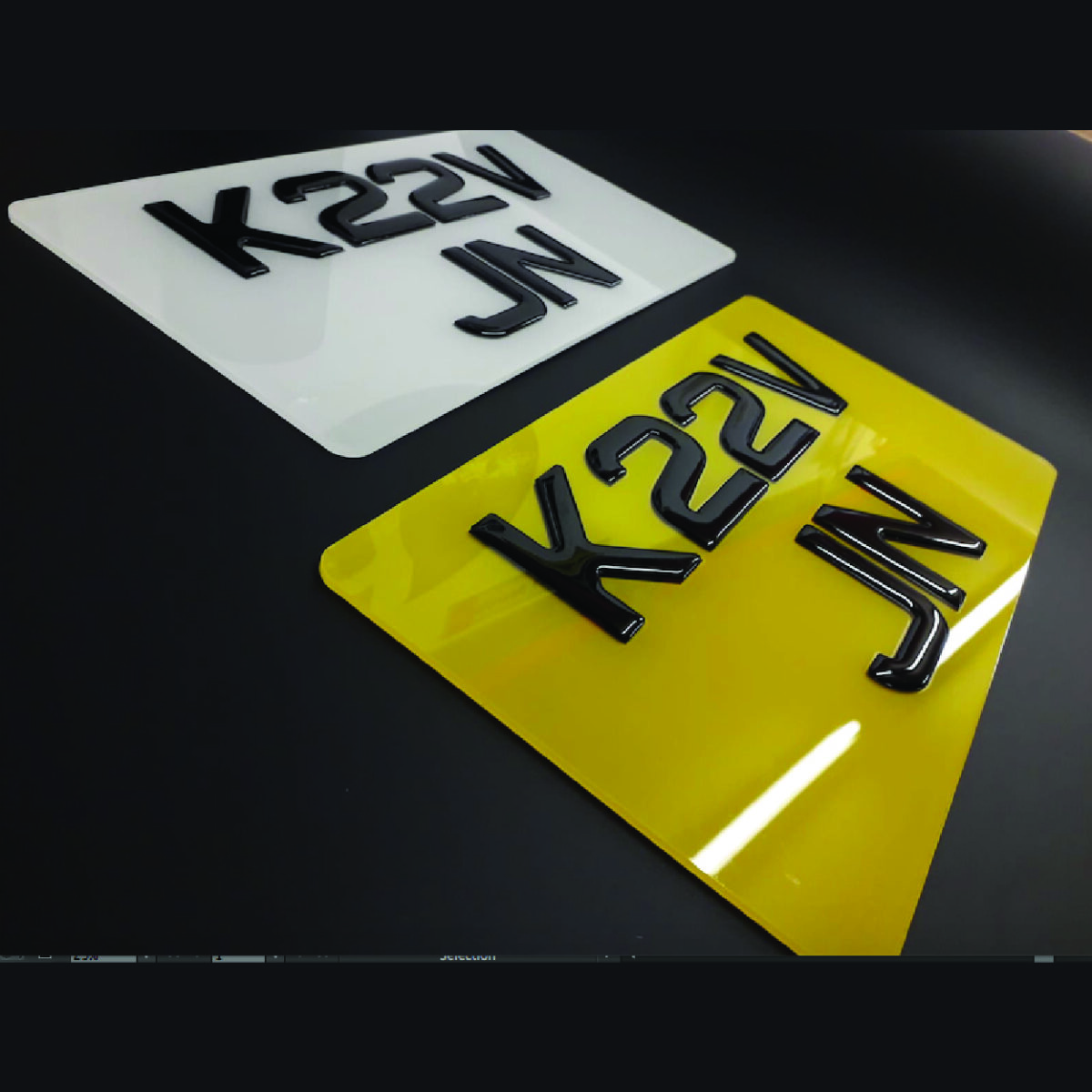3D Gel Sporty Black IRL Number Plates | CBM Signs