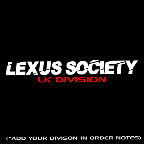 Lexus Society Car Sticker | Order Decals Online Ireland