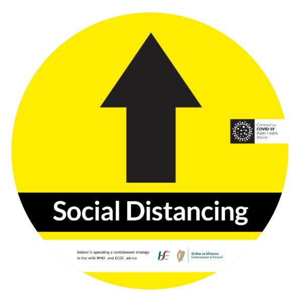Social Distancing Floor Arrow Sticker