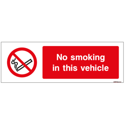 No Smoking In Vehicle Sign | Order Online Today!