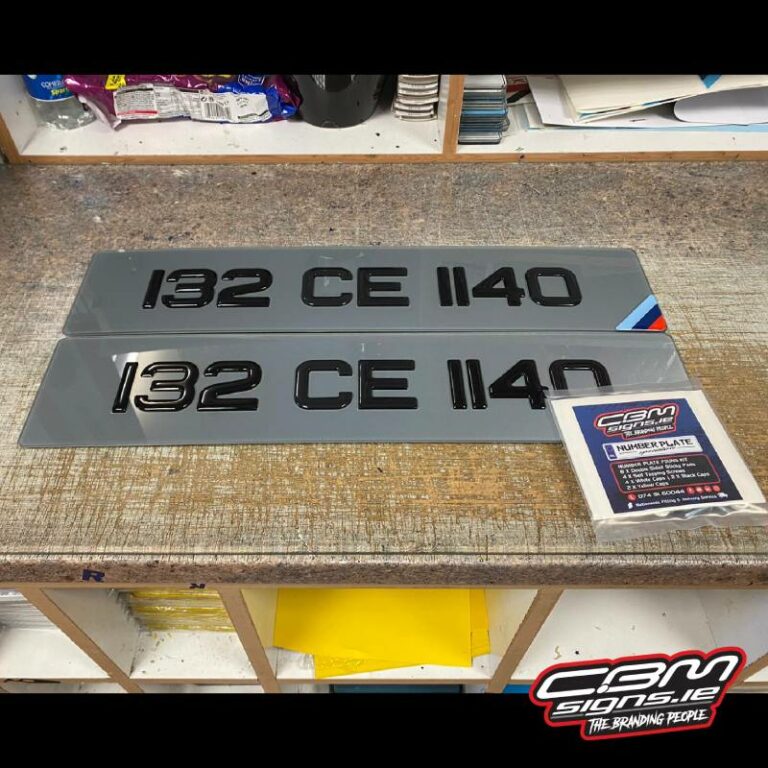 3D Gel Number Plates Ireland | Gel Plates | CBM Signs
