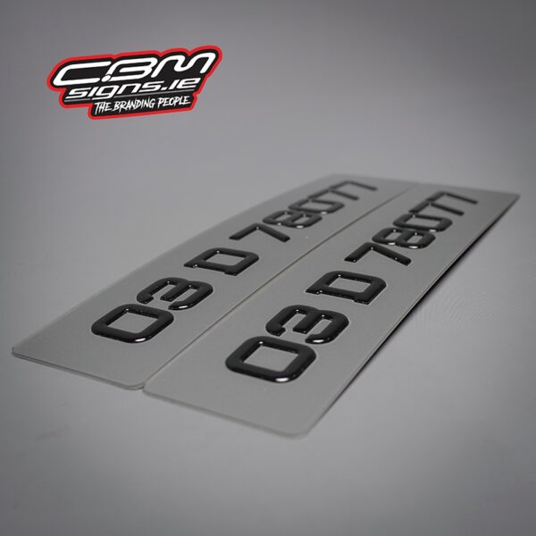 Tinted 3D Gel Show Plates | Buy Number Plates Online At CBM Signs
