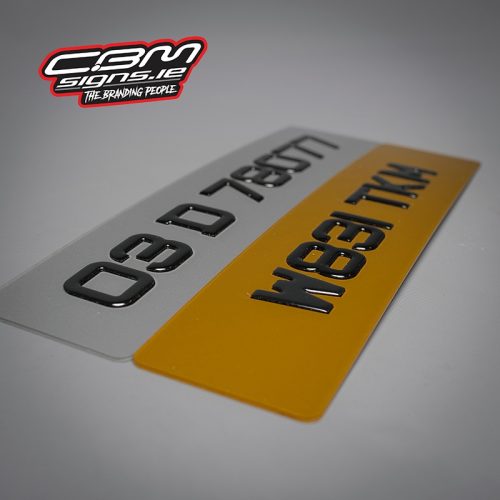 Tinted 3D Gel Show Plates | Buy Number Plates Online At CBM Signs